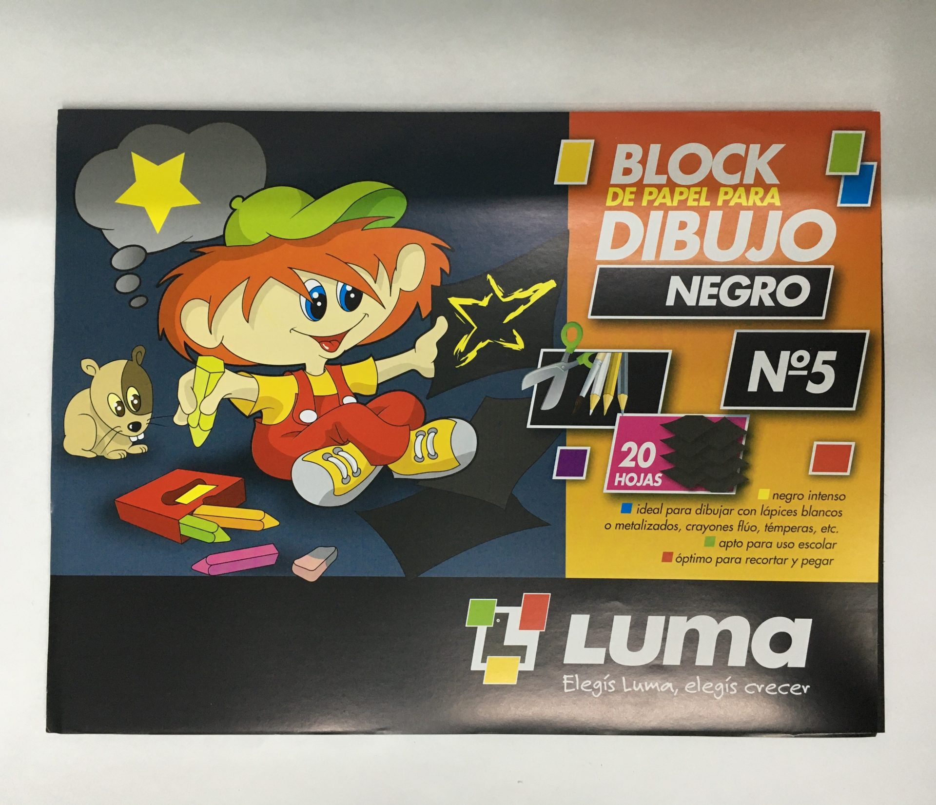 BLOCK DE DIBUJO NEGRO Nº5 LUMA - Papelera Delonce